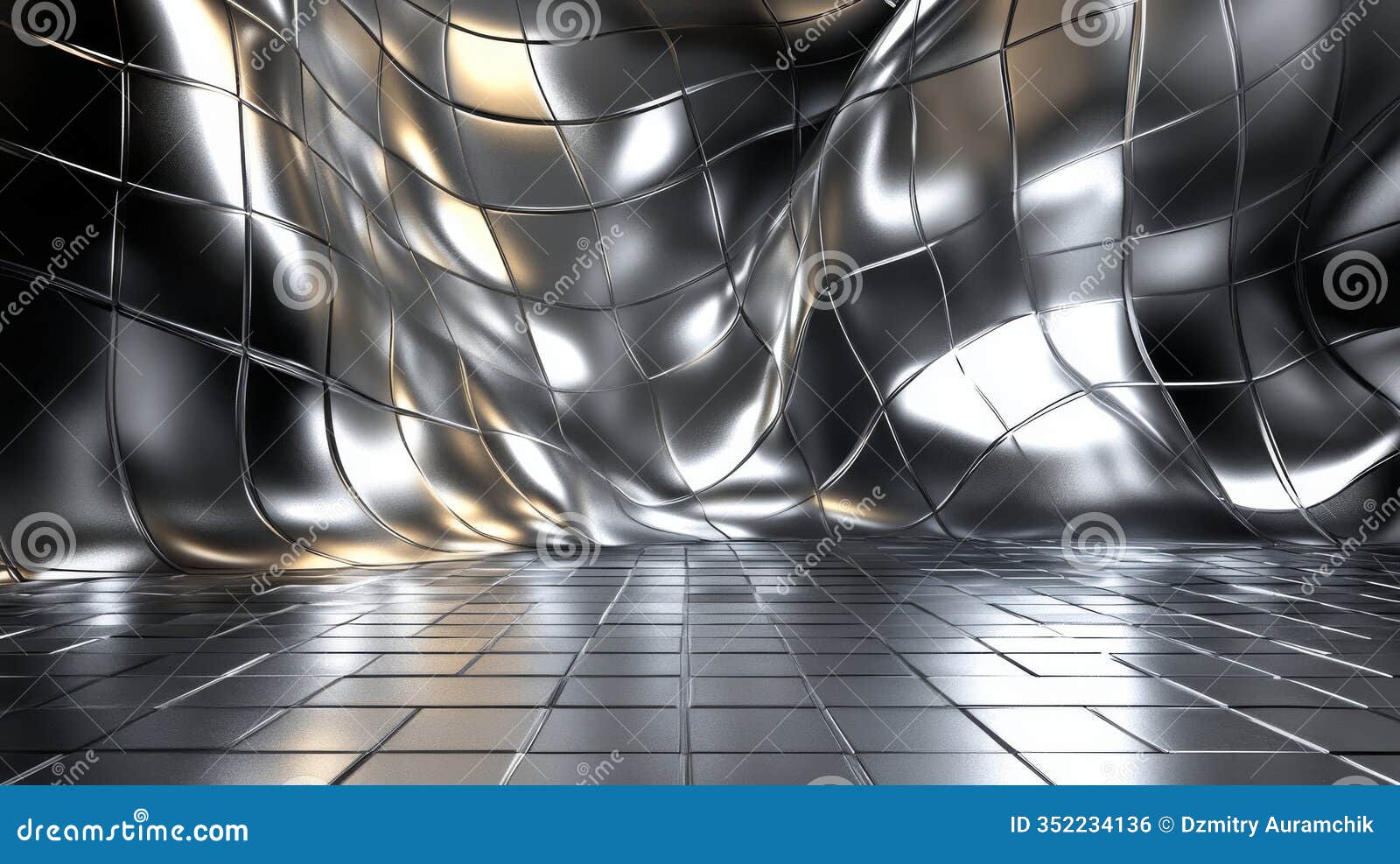 Innovative Architectural Interior with Wave-Inspired Walls and a Light ...