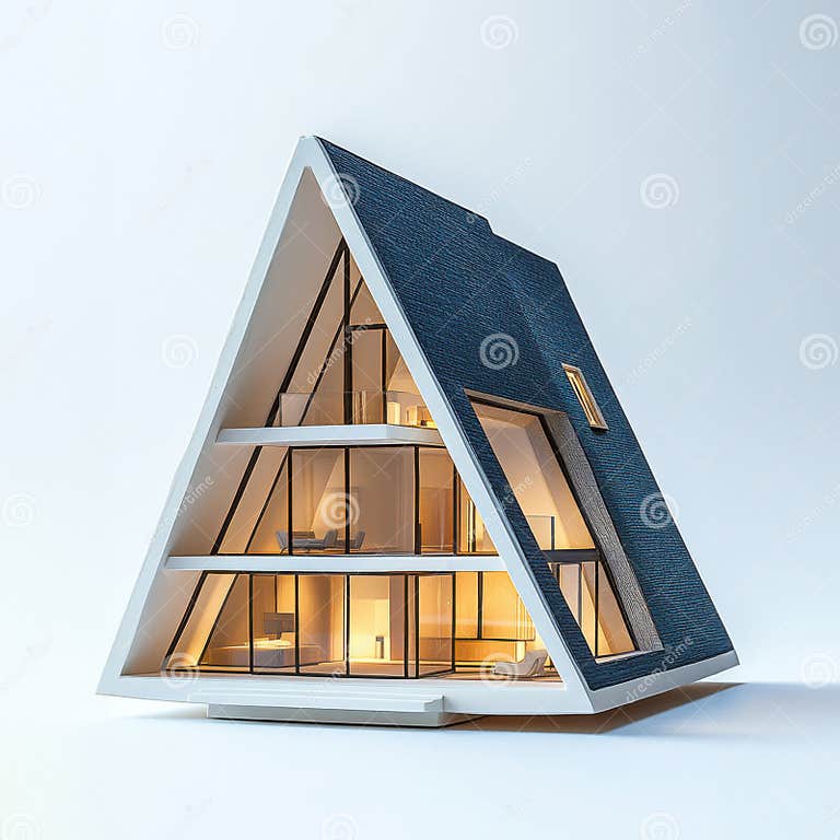 Innovative Architectural Masterpiece with Angular Glass Facade and ...