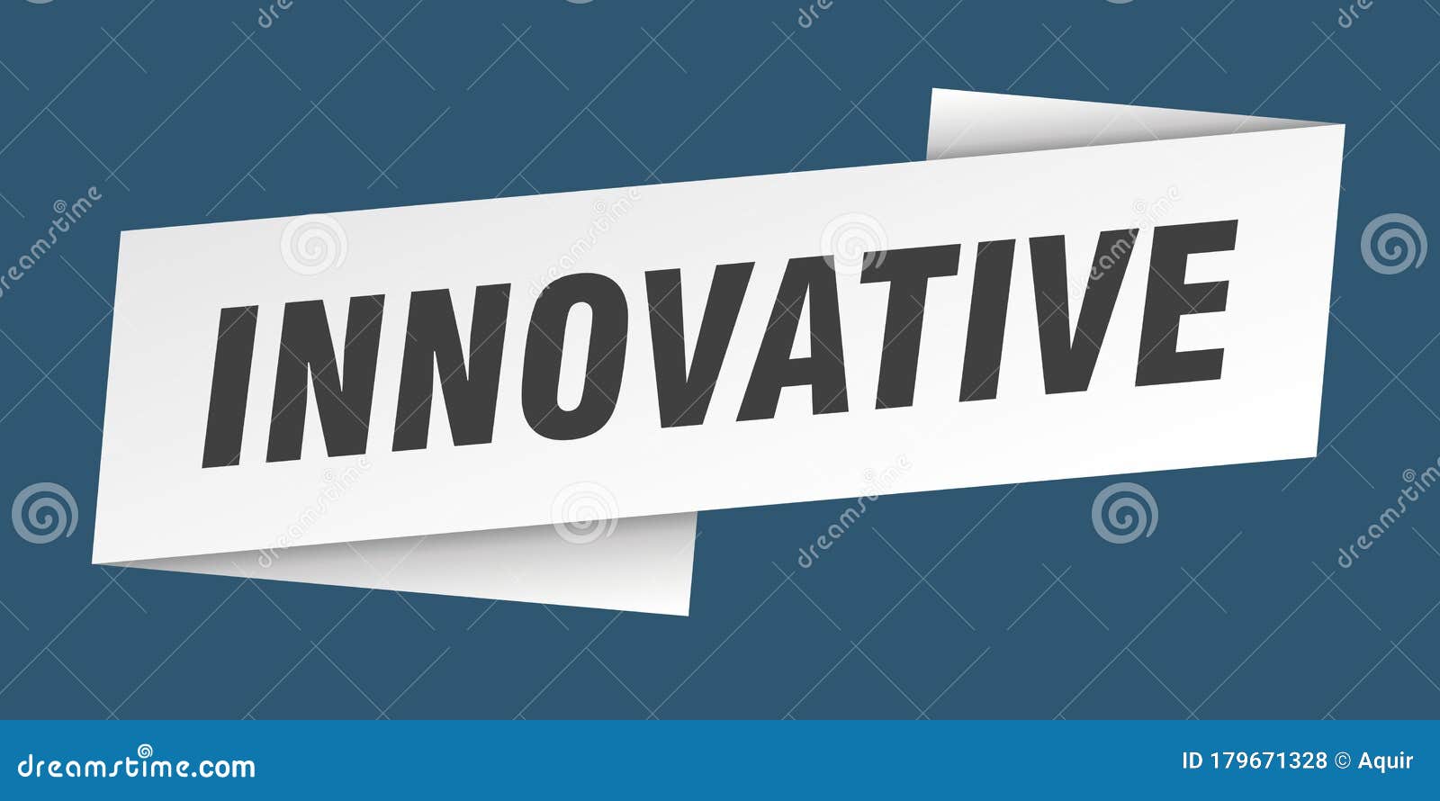 Innovative Banner Template. Innovative Ribbon Label Stock Vector ...