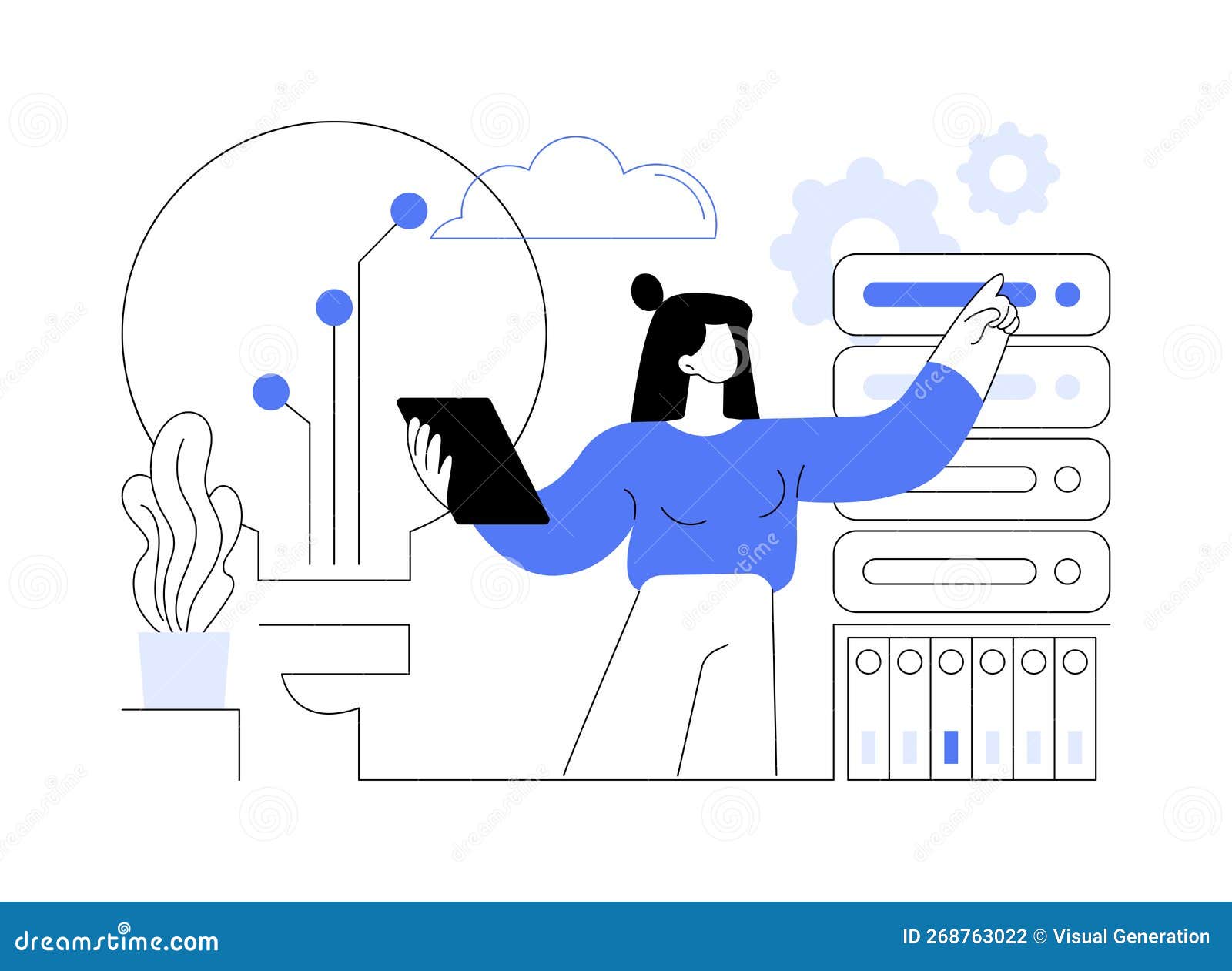 Innovative Big Data Solutions Abstract Concept Vector Illustration ...