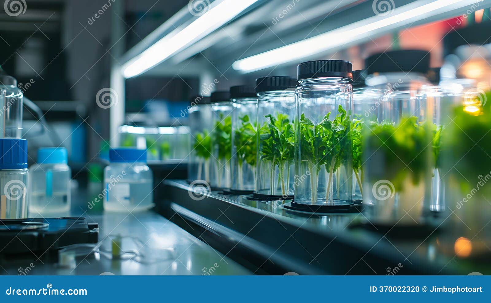 Innovative Bioreactor Showcasing Vibrant Plant Growth In A Laboratory ...