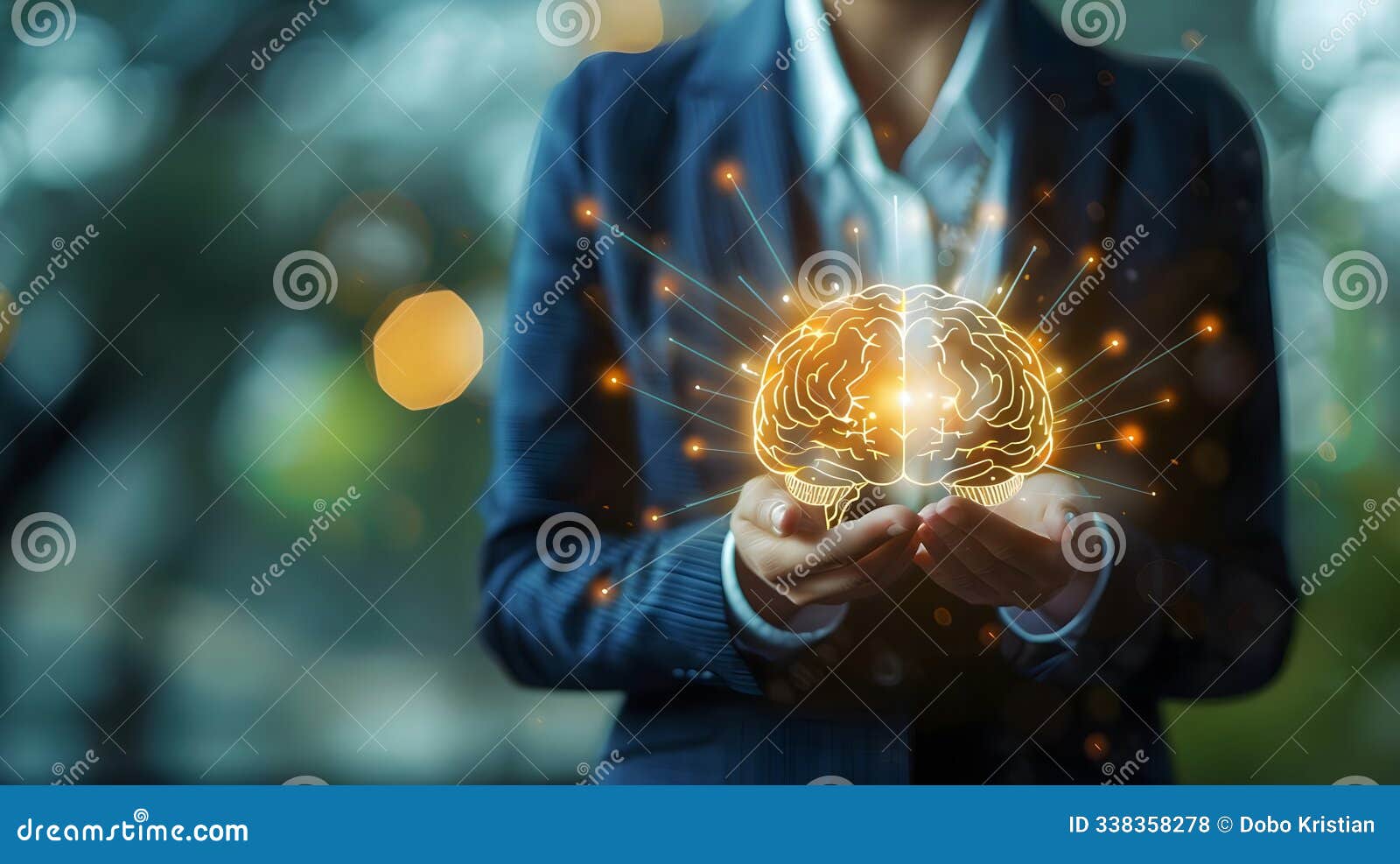 Innovative AI Brain Concept With Glowing Pathways And Data Analysis ...