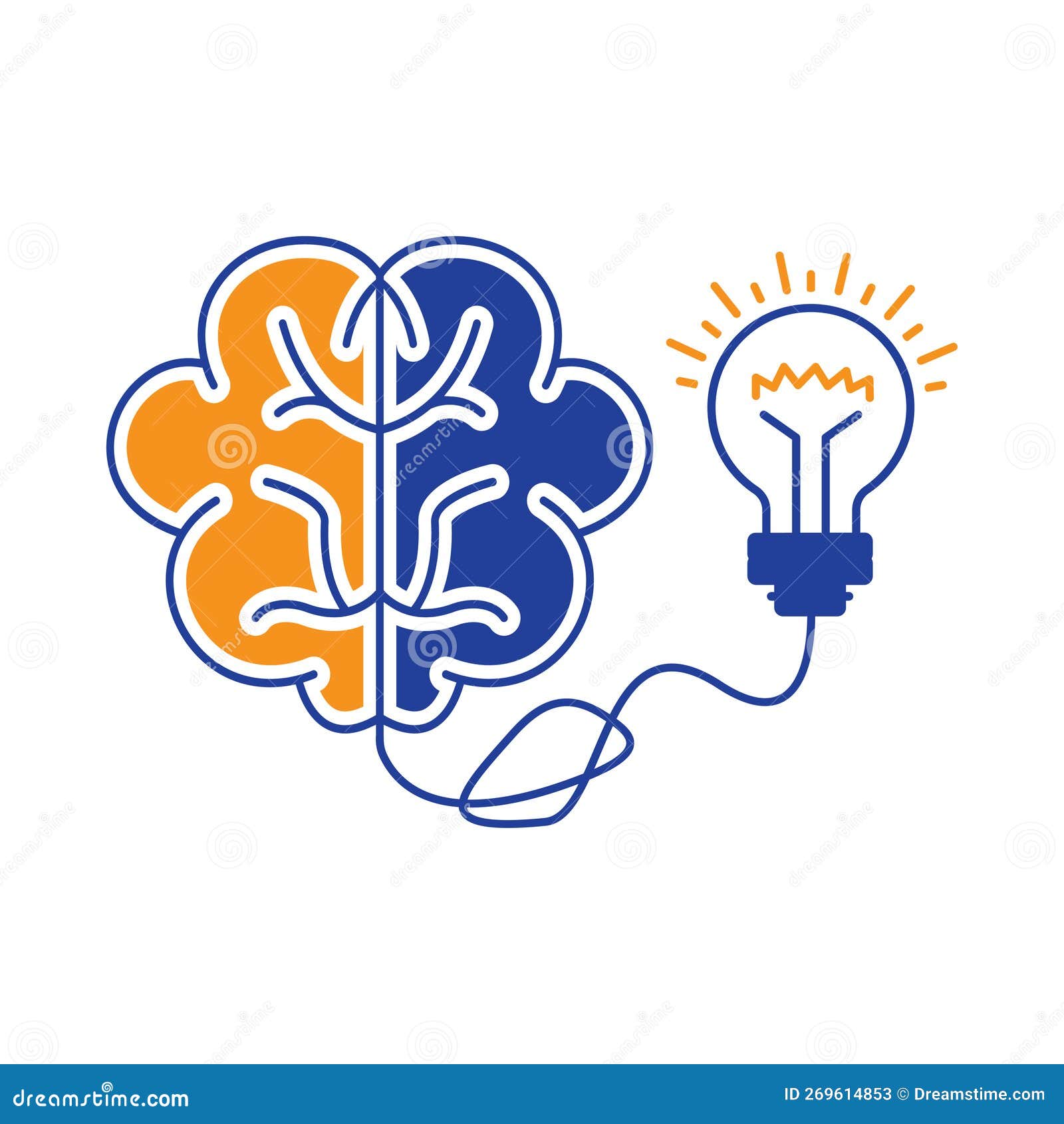 Innovative brain icon stock vector. Illustration of knowledge - 269614853
