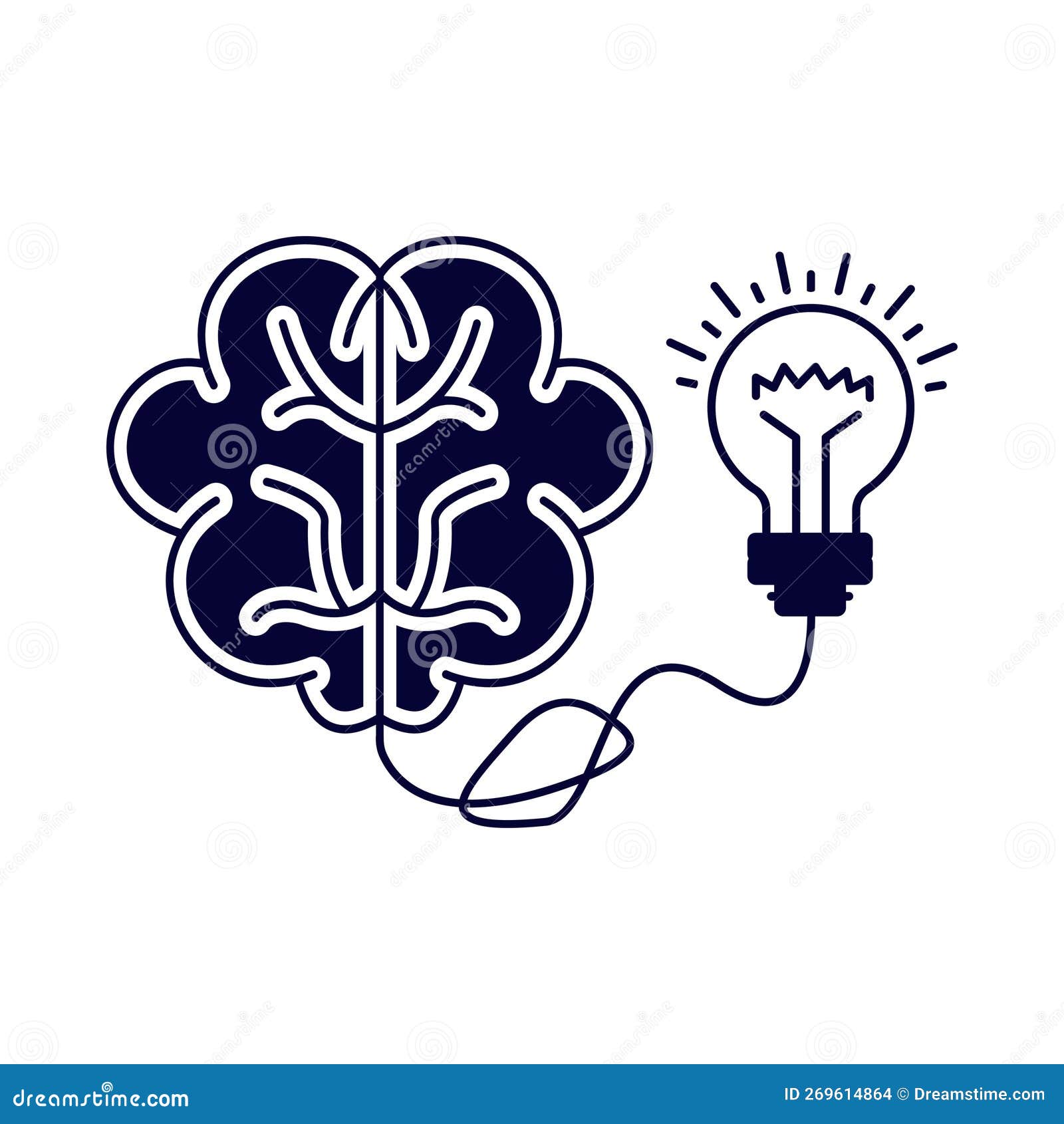 Innovative brain icon stock vector. Illustration of human - 269614864