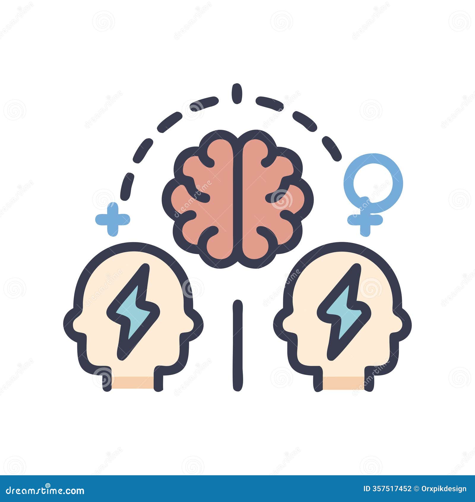 Brainstorming Icon Cartoon Vector | CartoonDealer.com #45590097