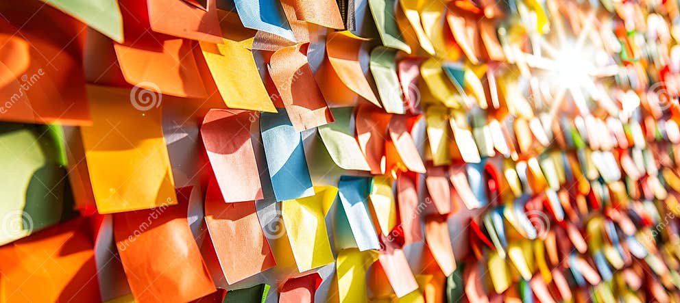 Innovative Brainstorming Session Visualized through Colorful Sticky ...