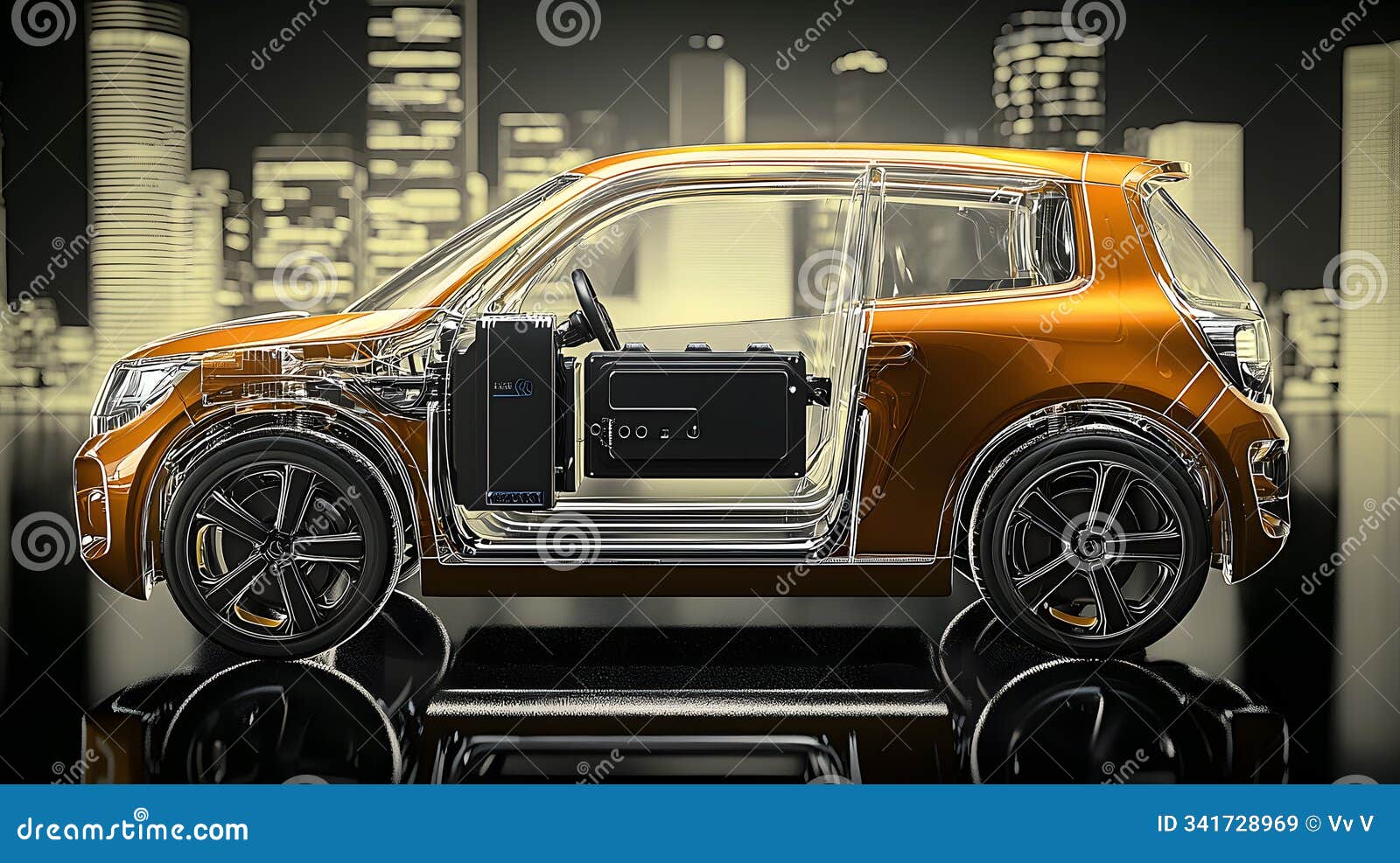 Innovative Car Design Showcasing Transparent Structure Stock Image ...