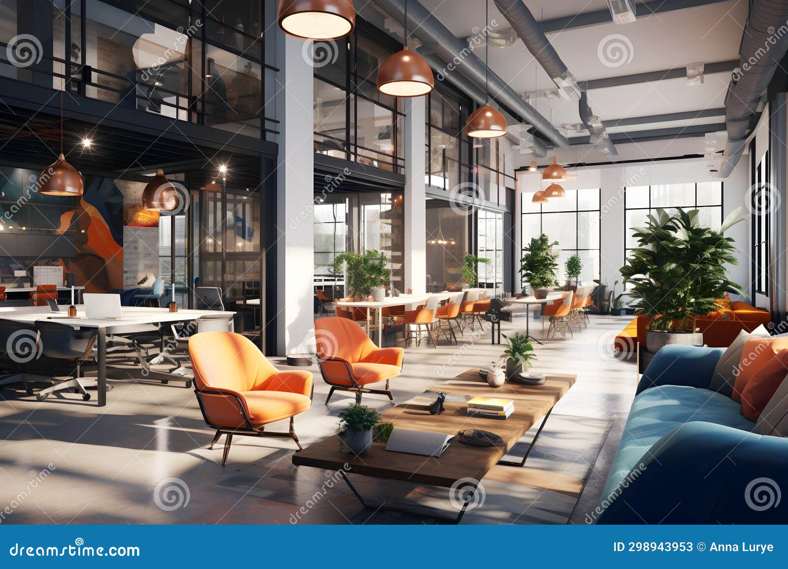 Innovative Co-working Setup Promoting Shared Creativity Stock ...