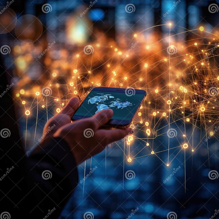 Innovative Communication Tech, Concept of a Globally Connected World ...