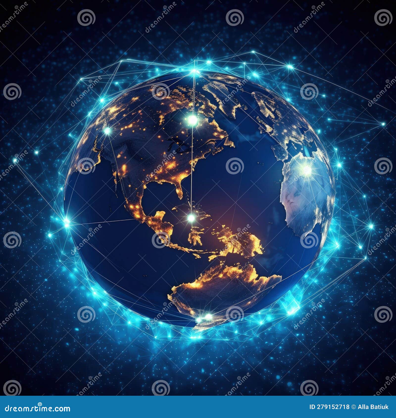 Innovative Communication Tech, Concept of a Globally Connected World ...