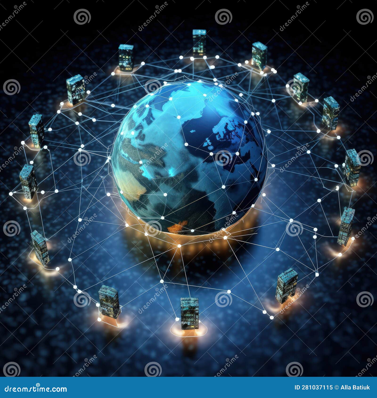 Innovative Communication Tech, Concept of a Globally Connected World ...