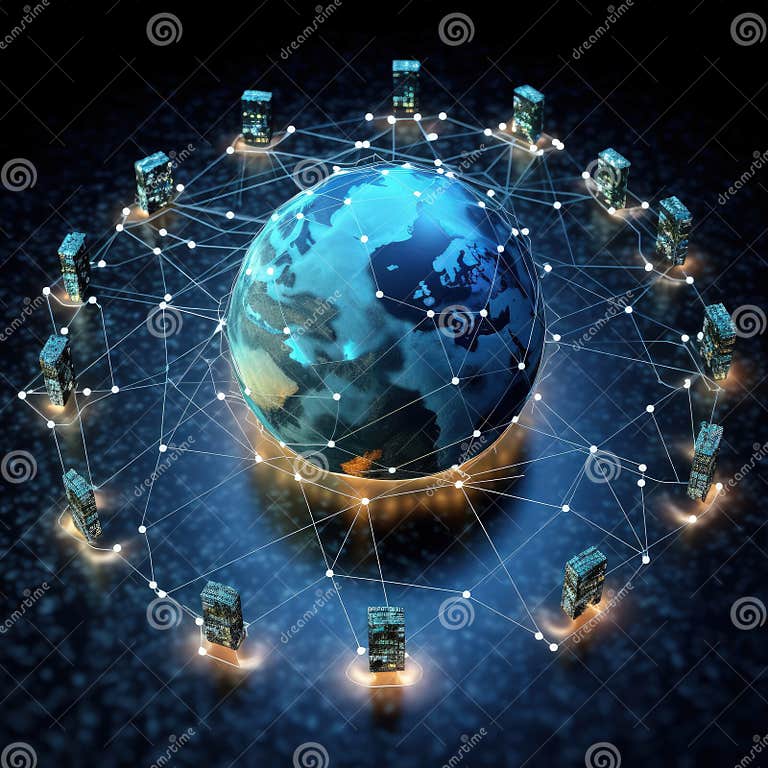 Innovative Communication Tech, Concept of a Globally Connected World ...