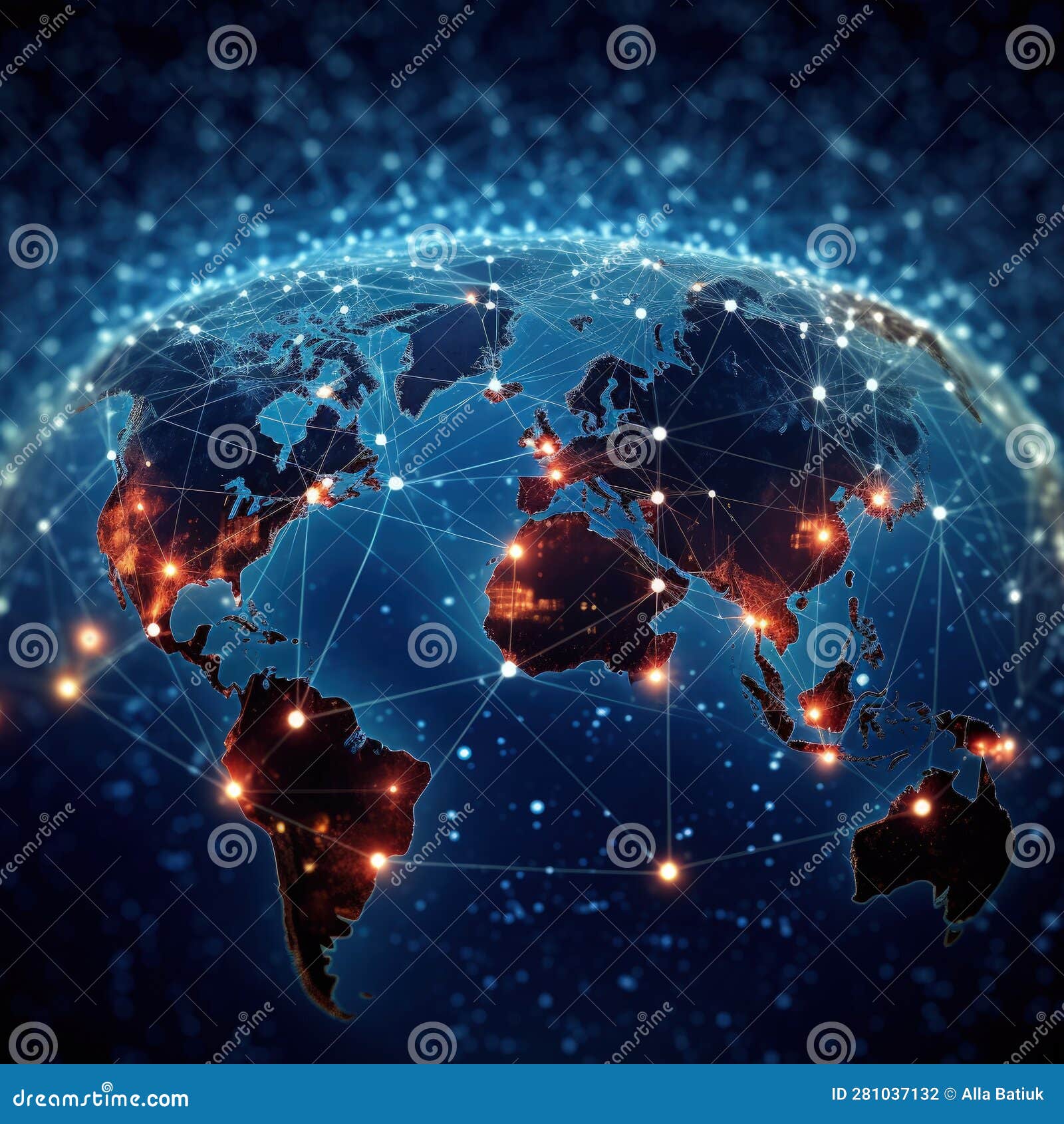 Innovative Communication Tech, Concept of a Globally Connected World ...