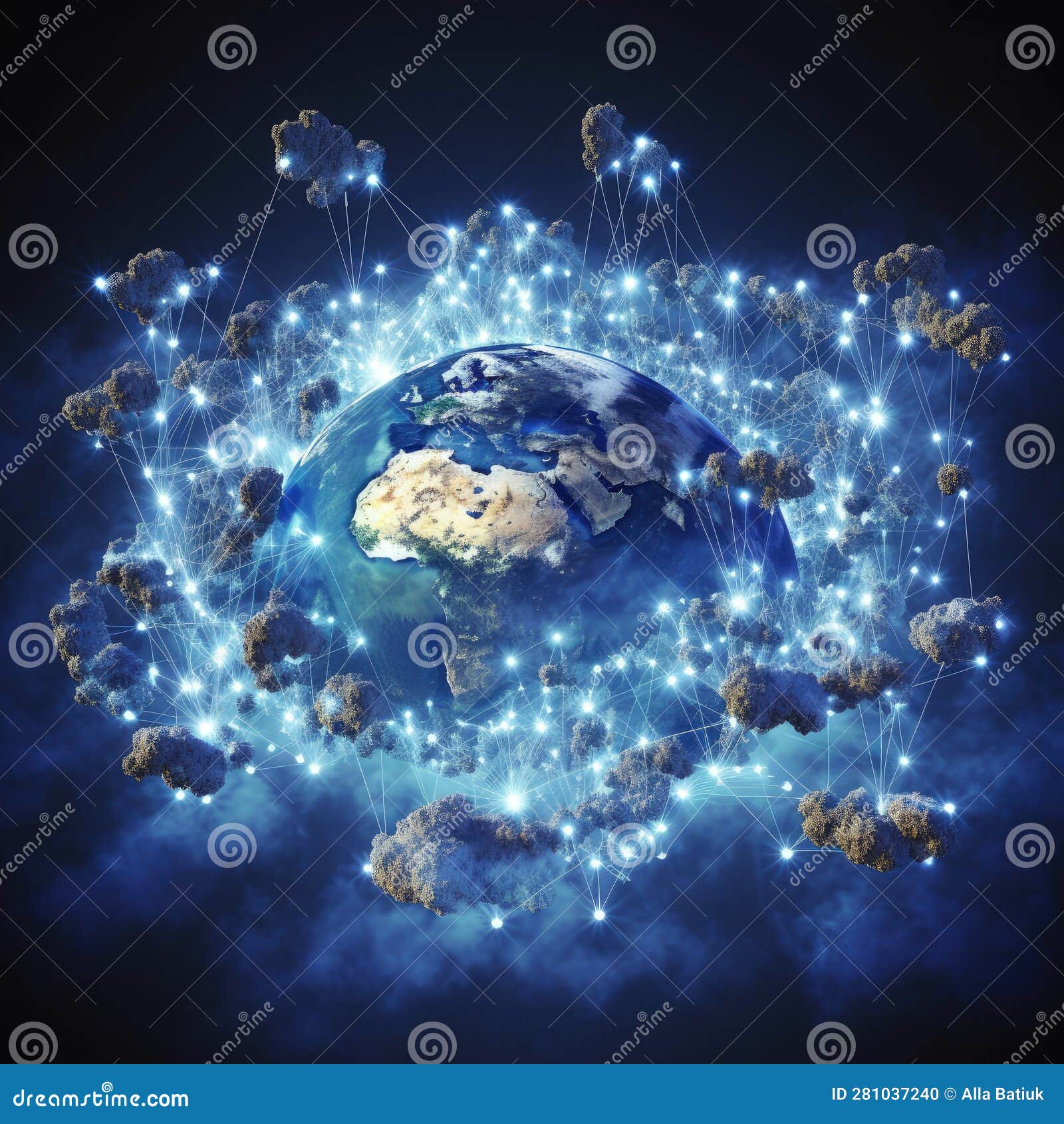 Innovative Communication Tech, Concept of a Globally Connected World ...