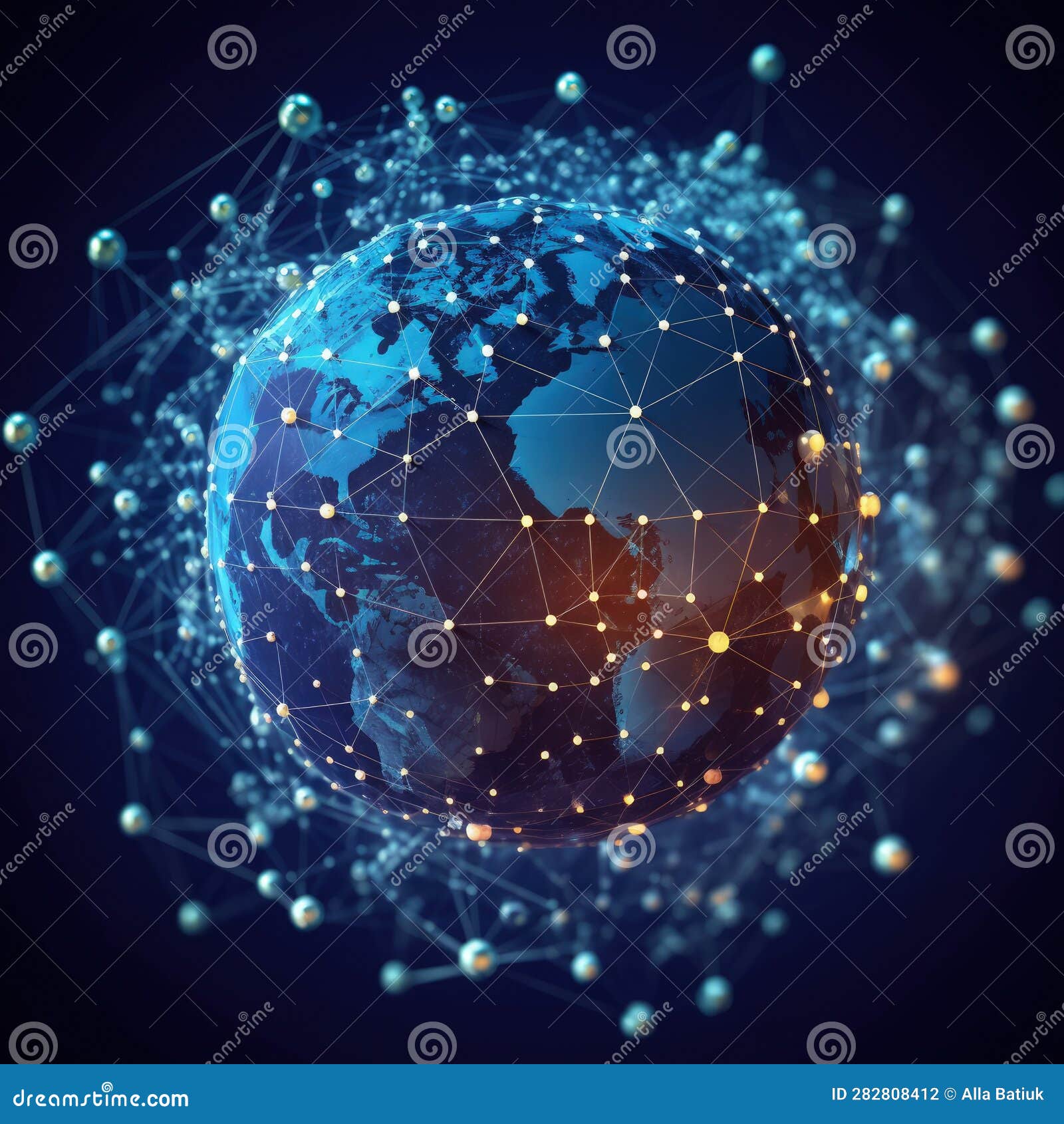 Innovative Communication Tech, Concept of a Globally Connected World ...