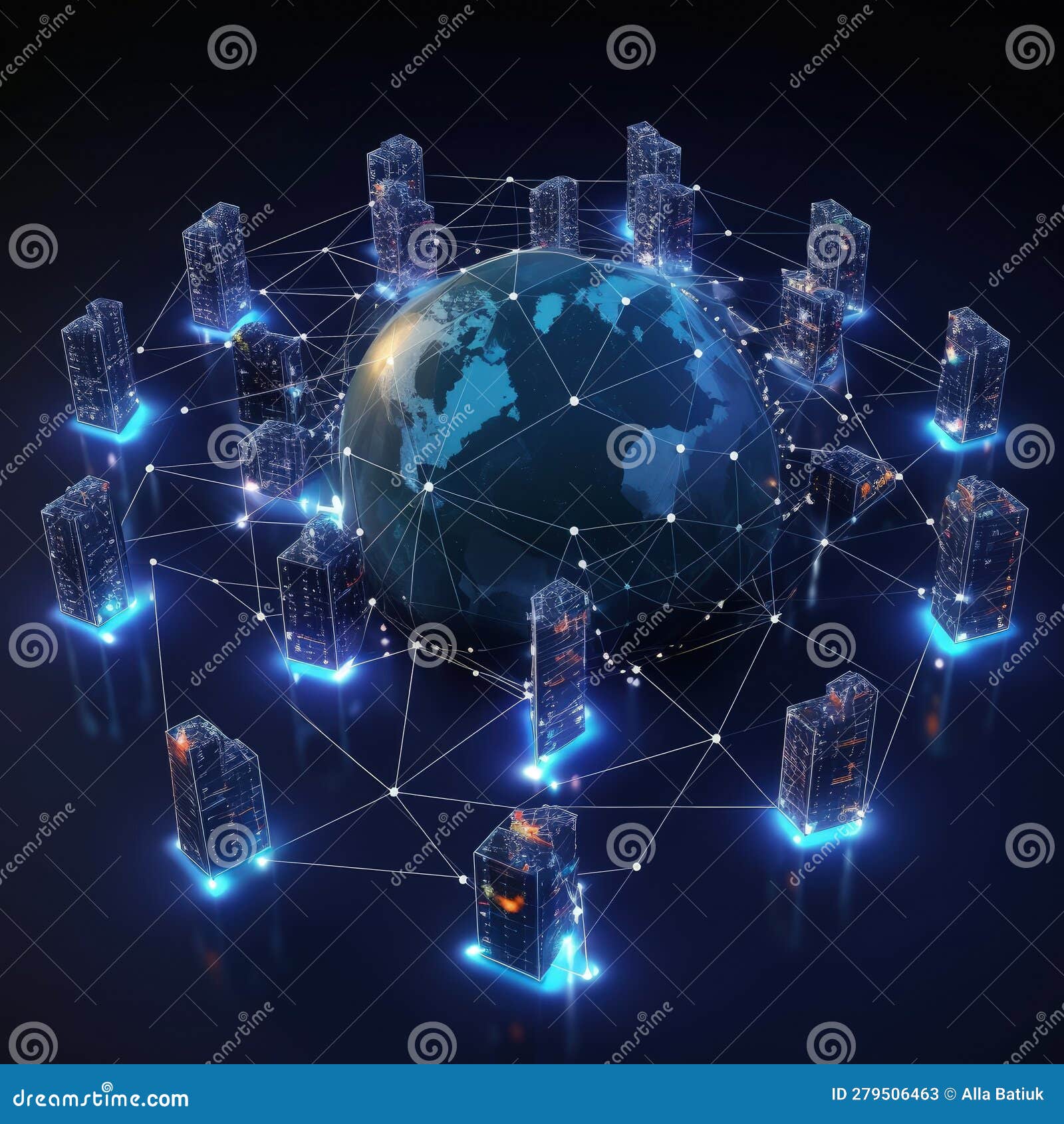 Innovative Communication Tech, Concept of a Globally Connected World ...