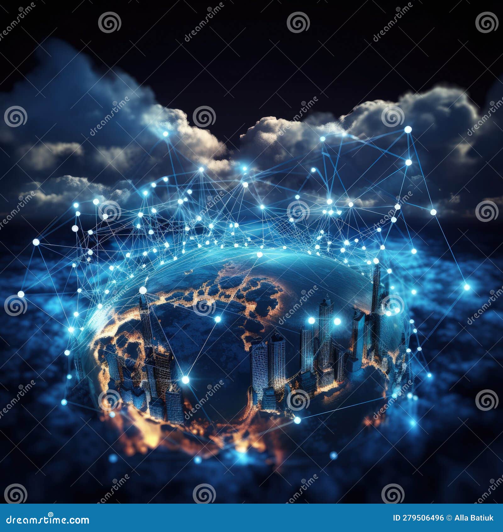 Innovative Communication Tech, Concept of a Globally Connected World ...