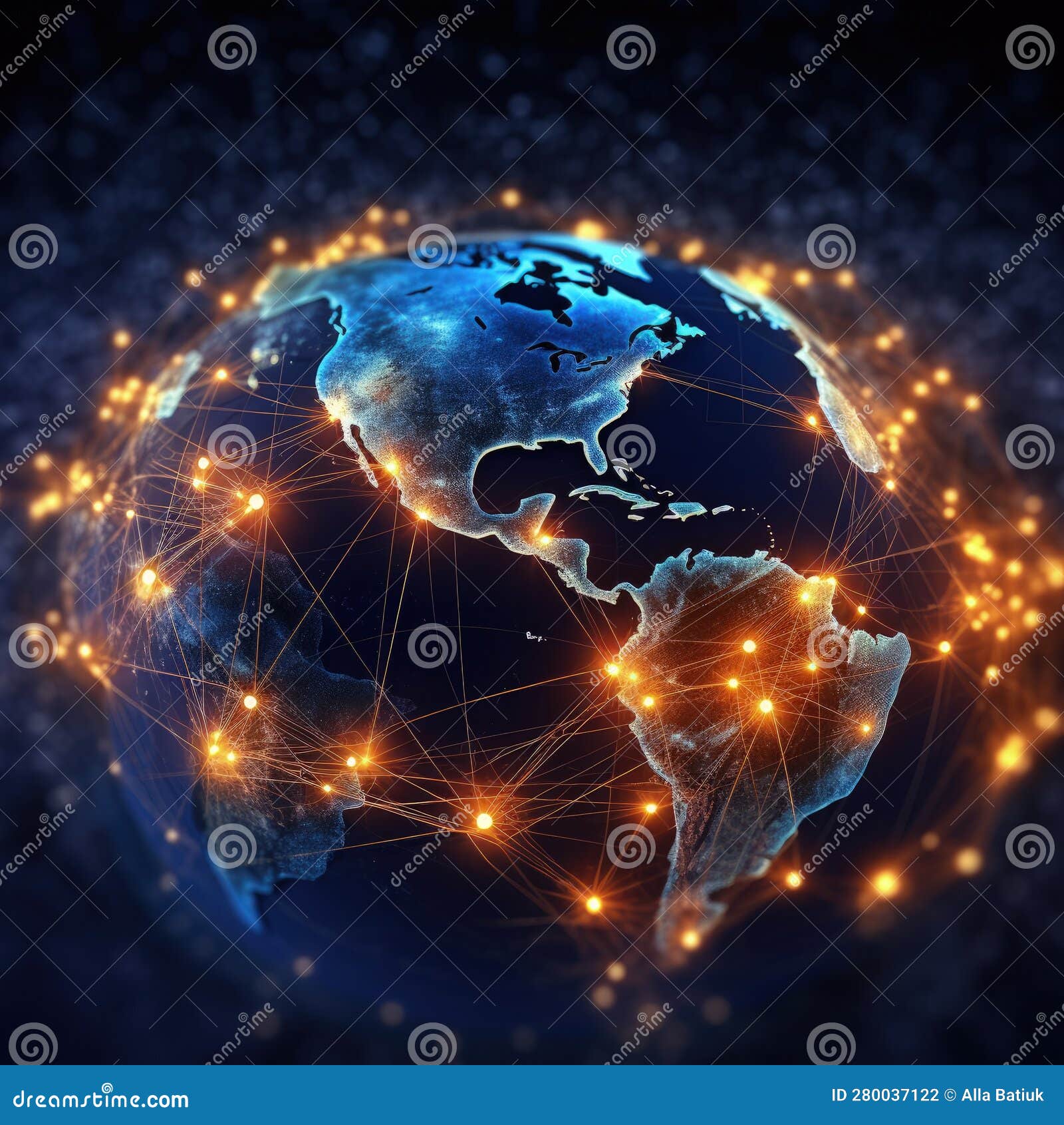 Innovative Communication Tech, Concept of a Globally Connected World ...