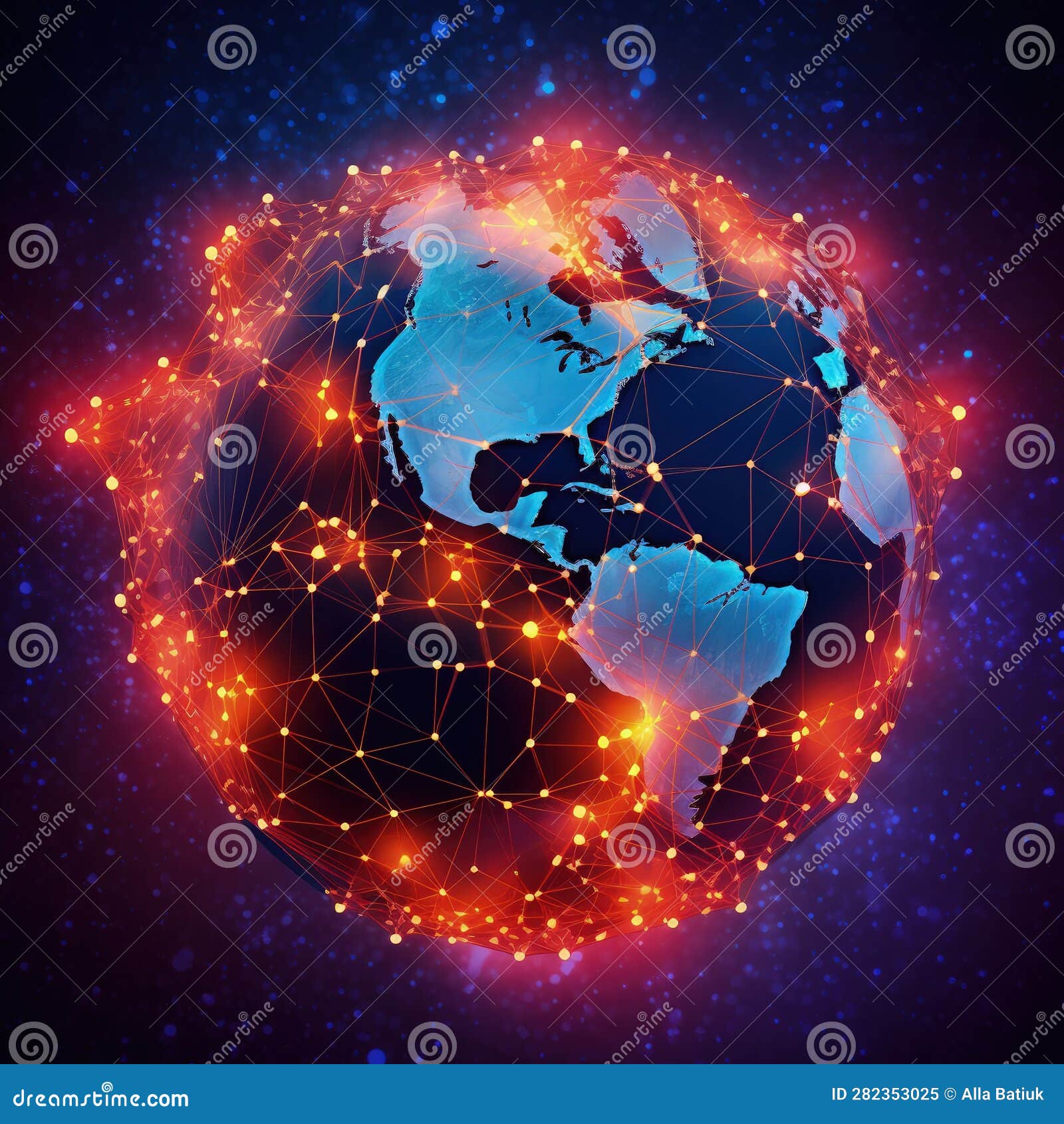 Innovative Communication Tech, Concept of a Globally Connected World ...