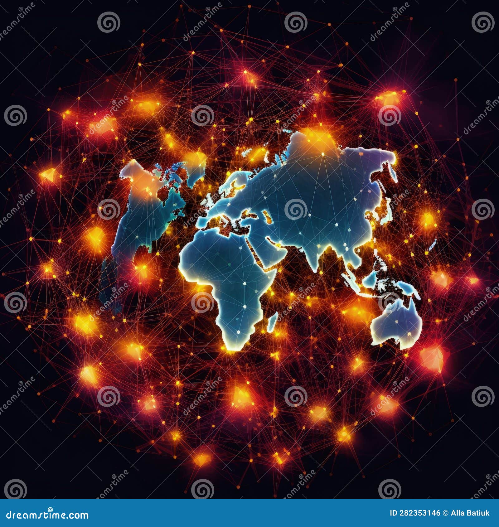 Innovative Communication Tech, Concept of a Globally Connected World ...