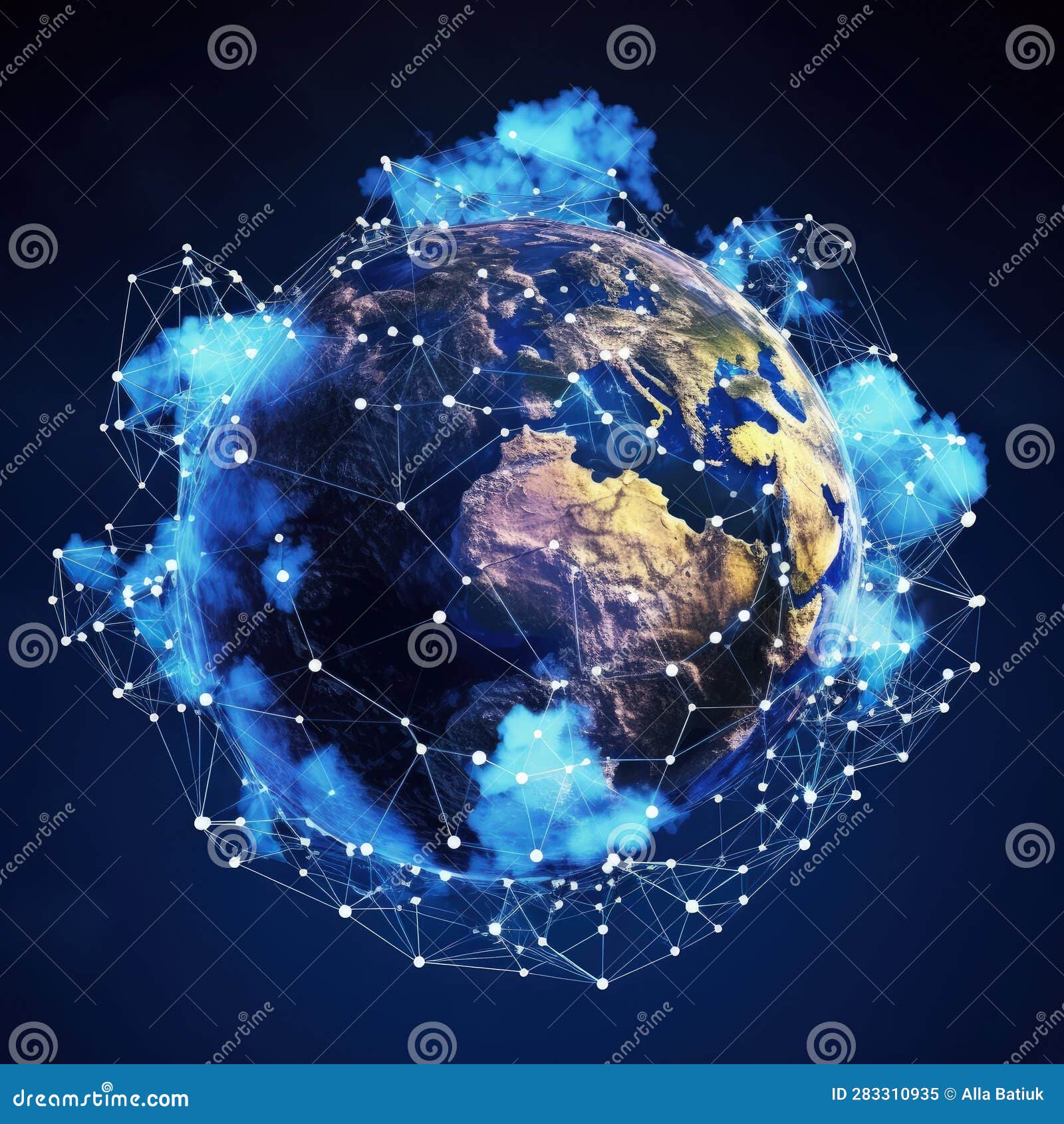 Innovative Communication Tech, Concept of a Globally Connected World ...