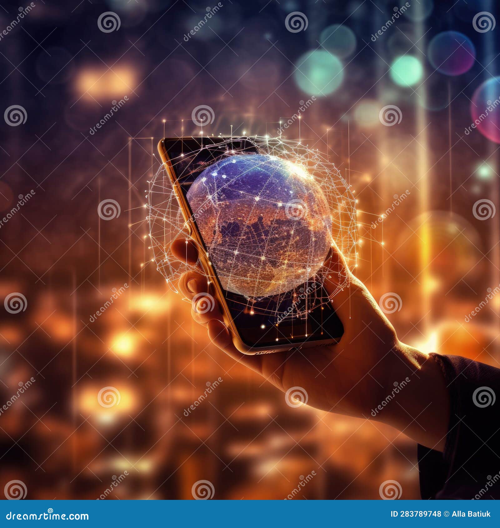 Innovative Communication Tech, Concept of a Globally Connected World ...