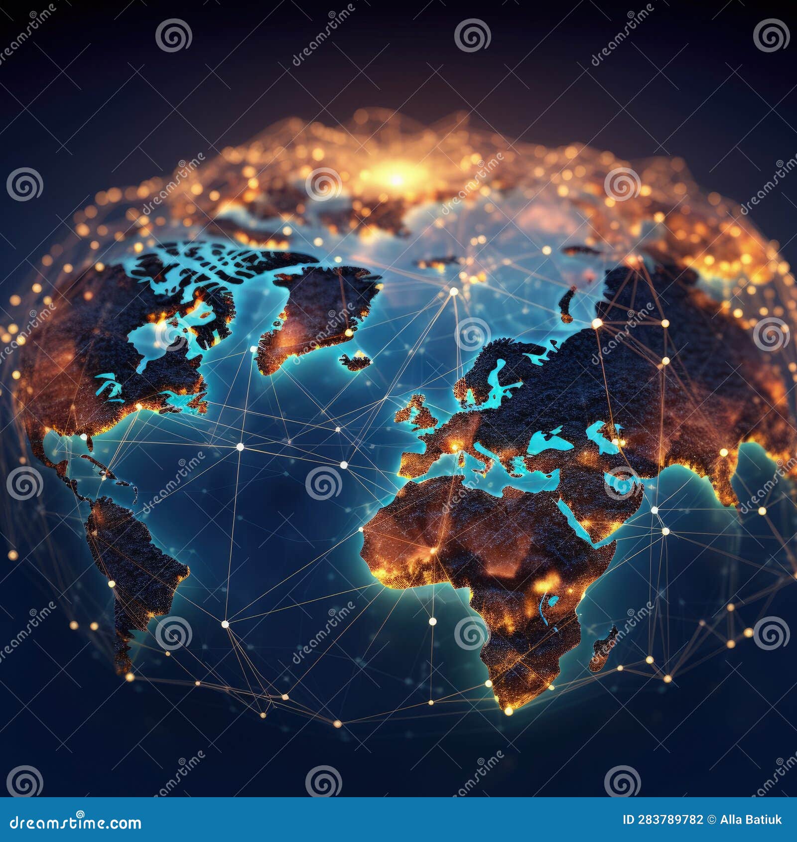 Innovative Communication Tech, Concept of a Globally Connected World ...