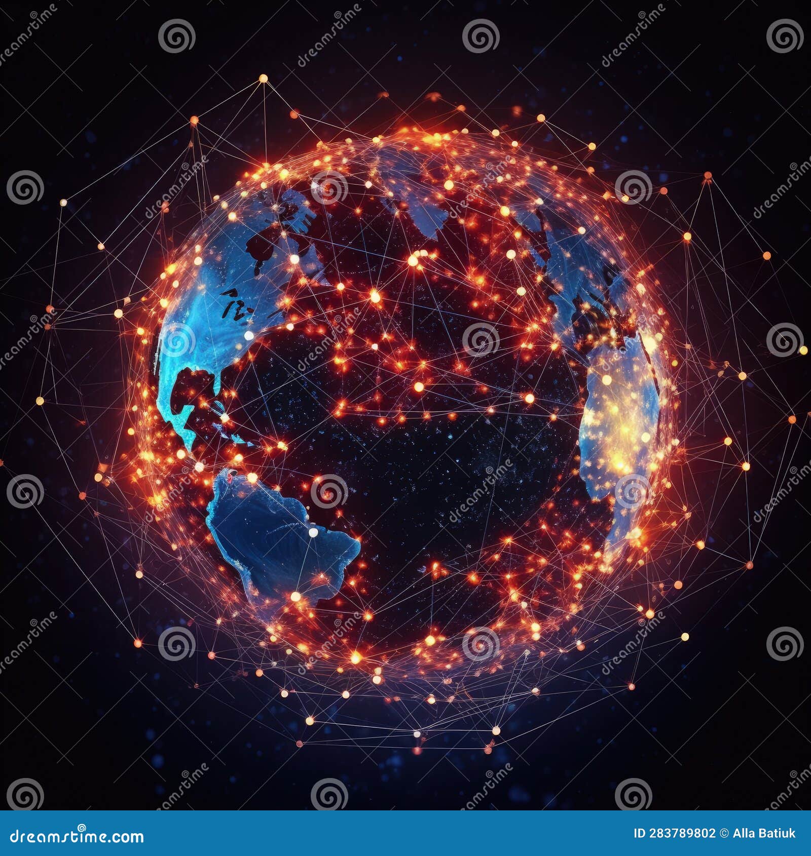 Innovative Communication Tech, Concept of a Globally Connected World ...