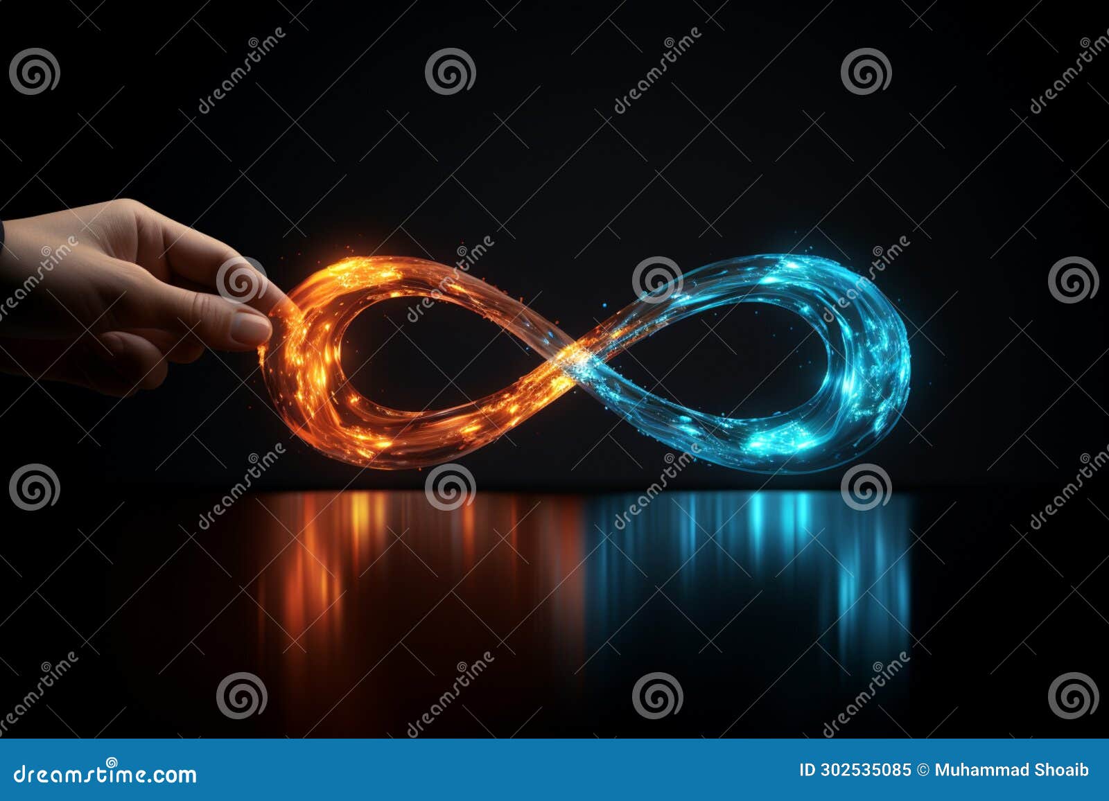Innovative Communication Virtual Reality Infinity Symbol Represents ...