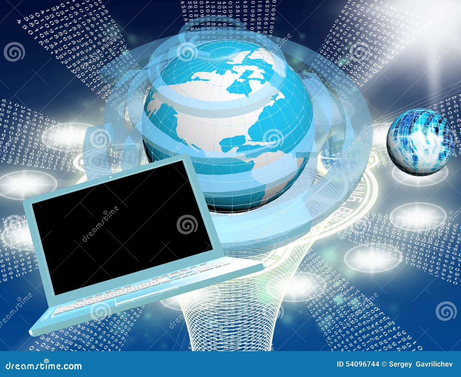 Innovative Computer Connection Technology Stock Illustration ...