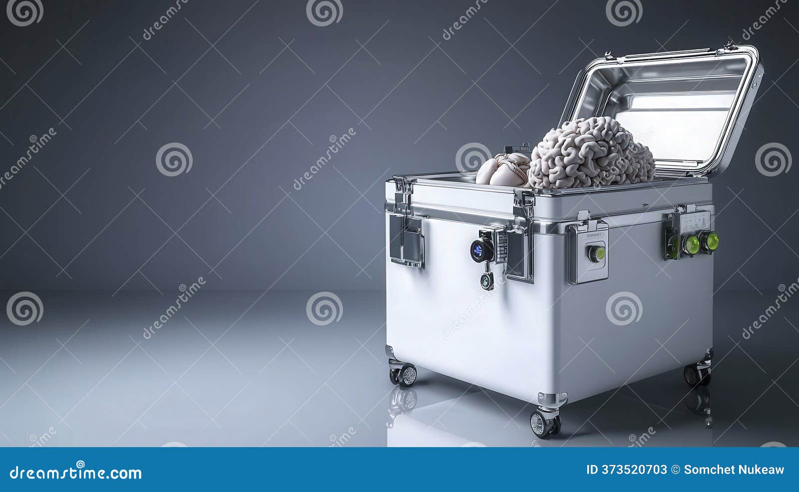 Innovative Concept Unveiling Human Brain In Futuristic Container Studio ...