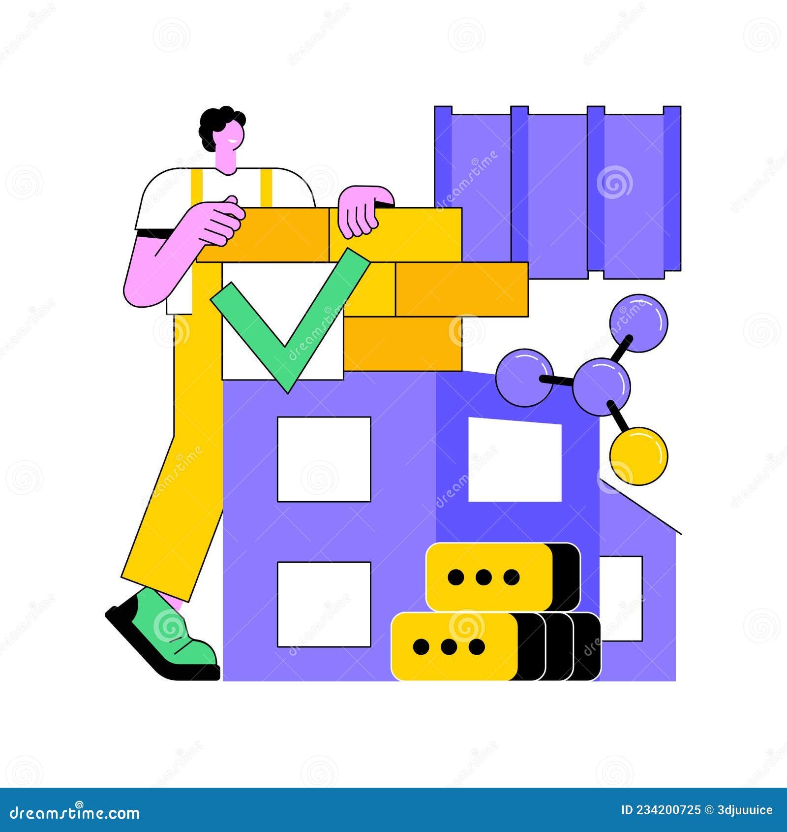 Innovative Construction Materials Abstract Concept Vector Illustration ...