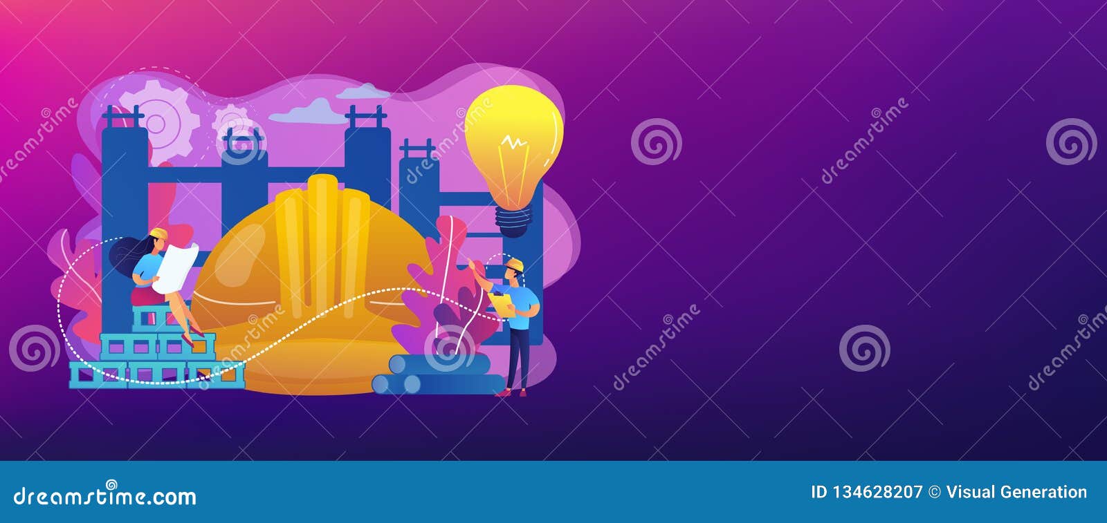 Innovative Construction Materials Concept Banner Header. Stock Vector ...