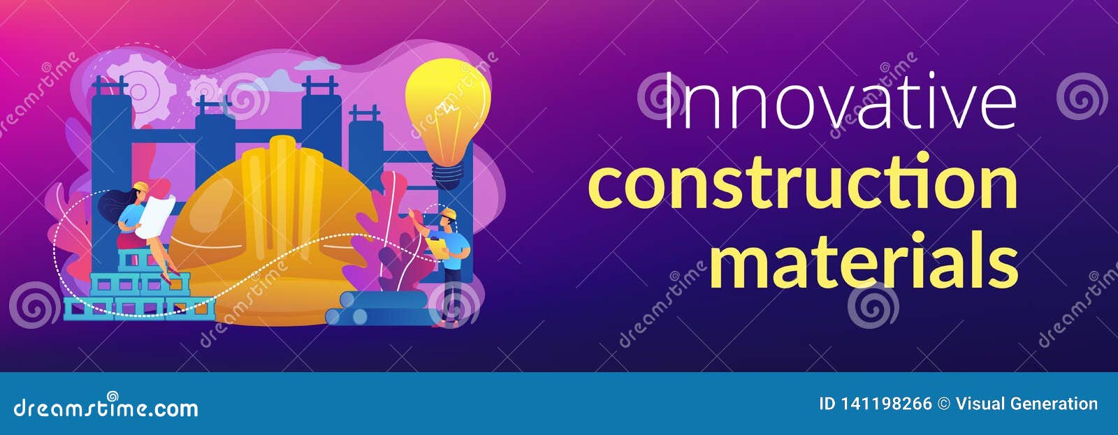 Innovative Construction Materials Concept Banner Header. Stock Vector ...