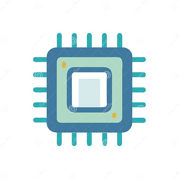 Innovative CPU Design Icon stock illustration. Illustration of ...