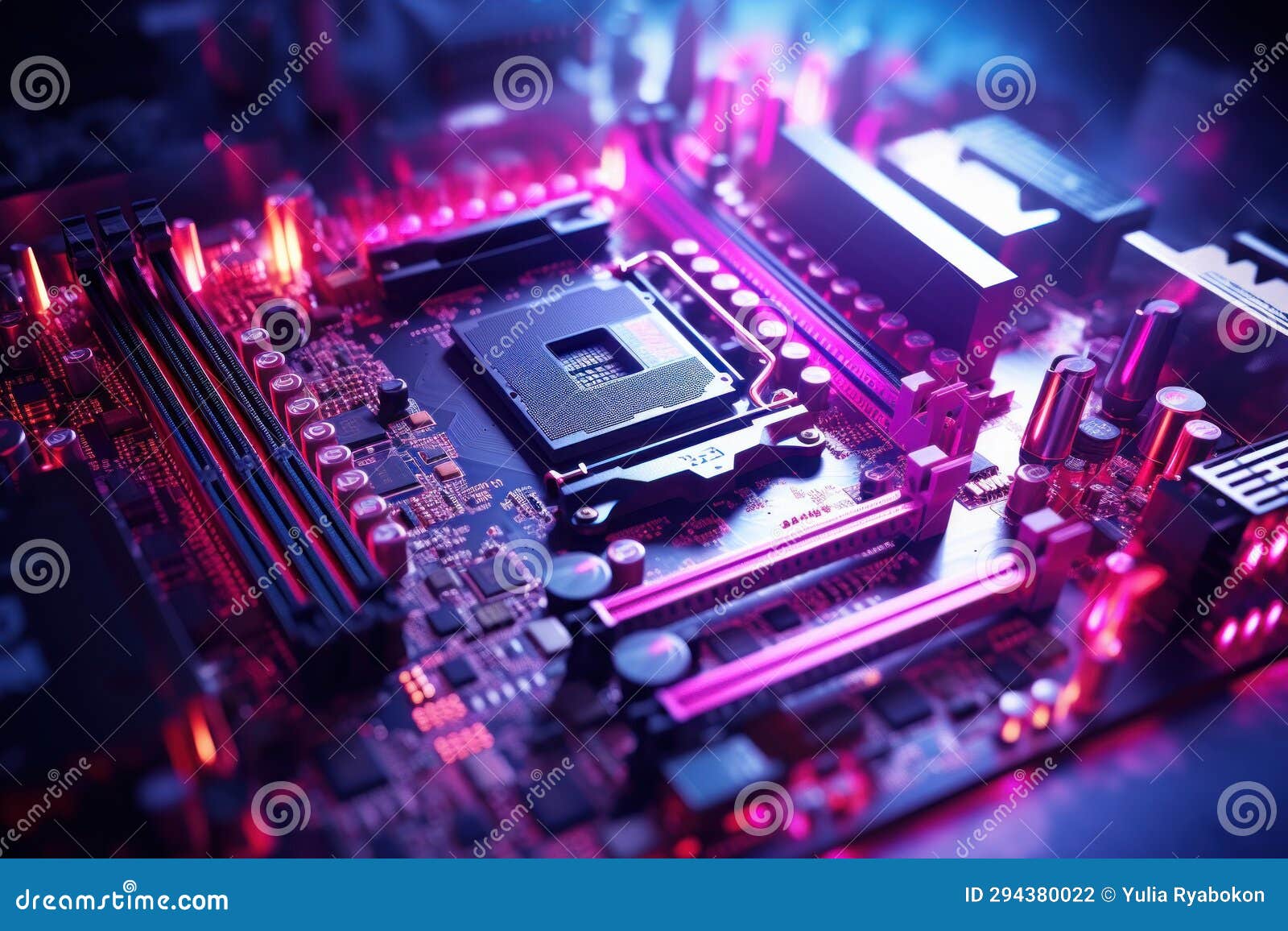Innovative Cpu Modern Motherboard. Generate Ai Stock Photo - Image of ...