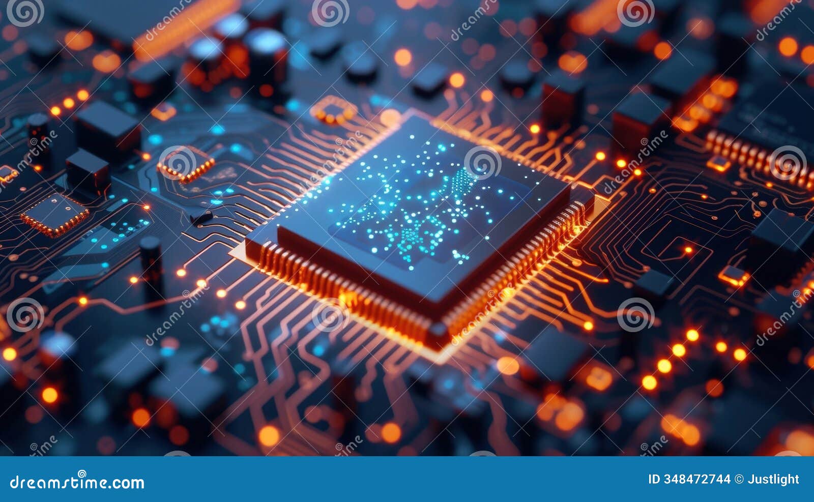 Innovative Cpu Processing Data on Motherboard with Integrated Circuit ...