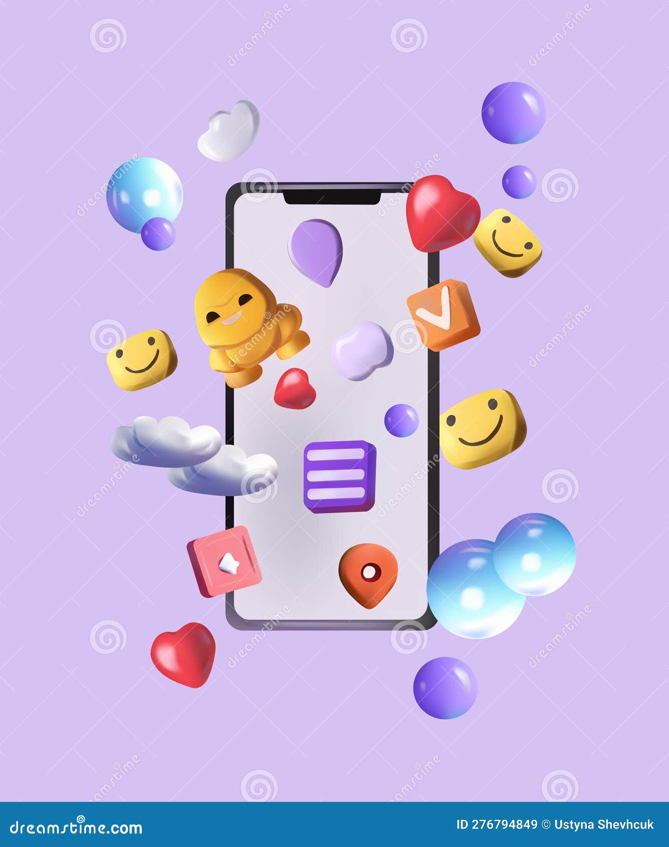 Innovative 3D Concept for a Virtual Social Networking Platform. a Hand ...