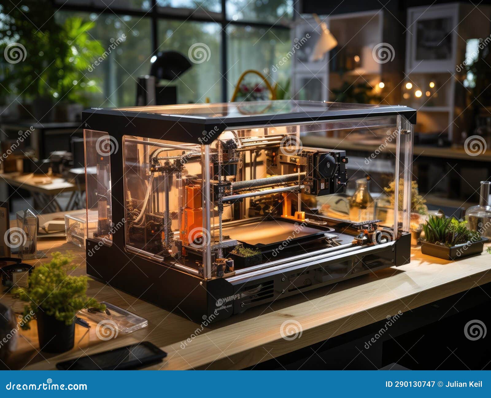 Innovative 3D Printing in Office Setting Stock Illustration ...