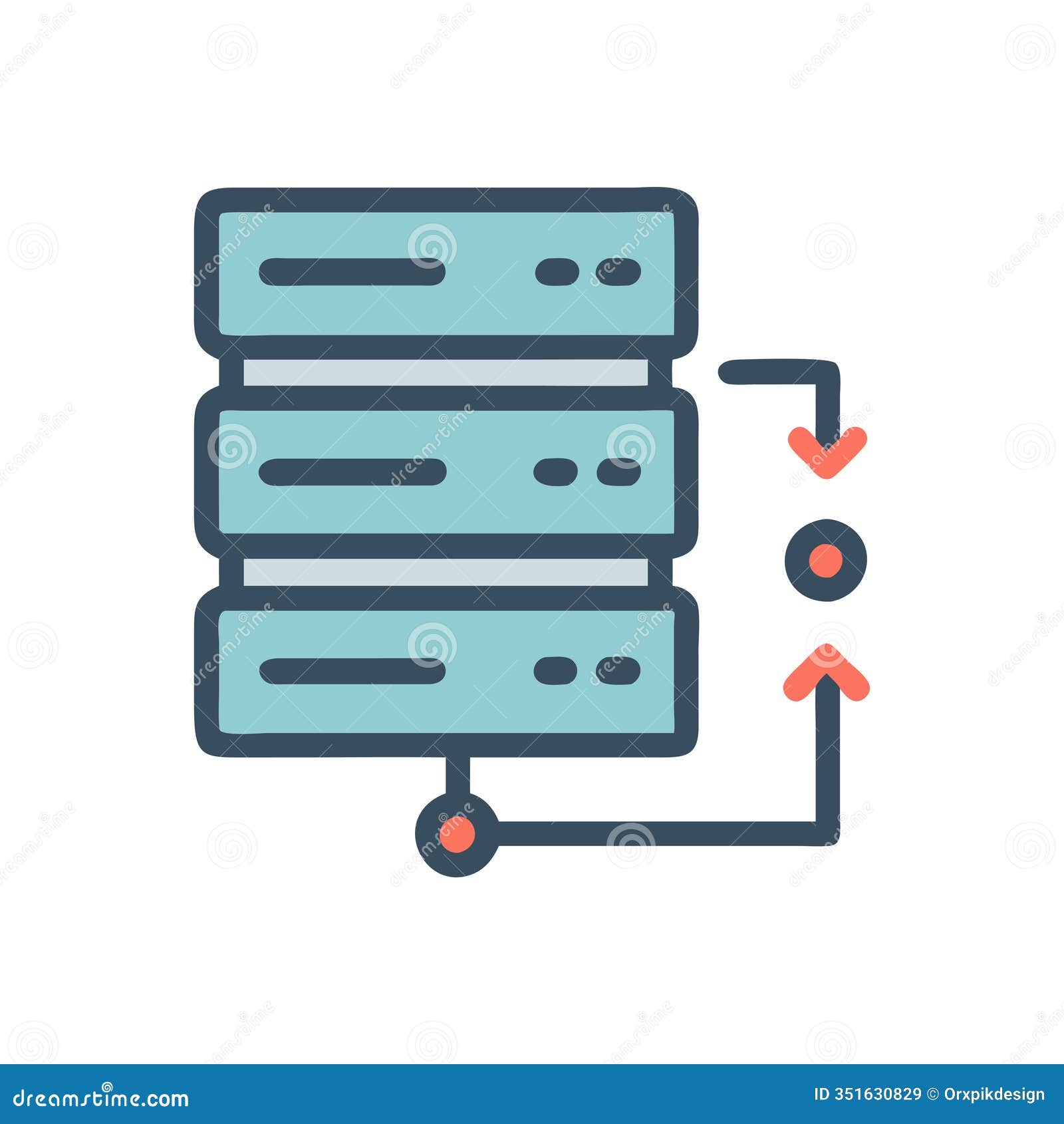 Deployment Server Technology Icon Vector Illustration | CartoonDealer ...