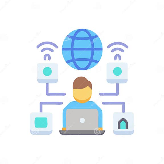 Innovative Virtual Host Design Icon Stock Illustration - Illustration ...