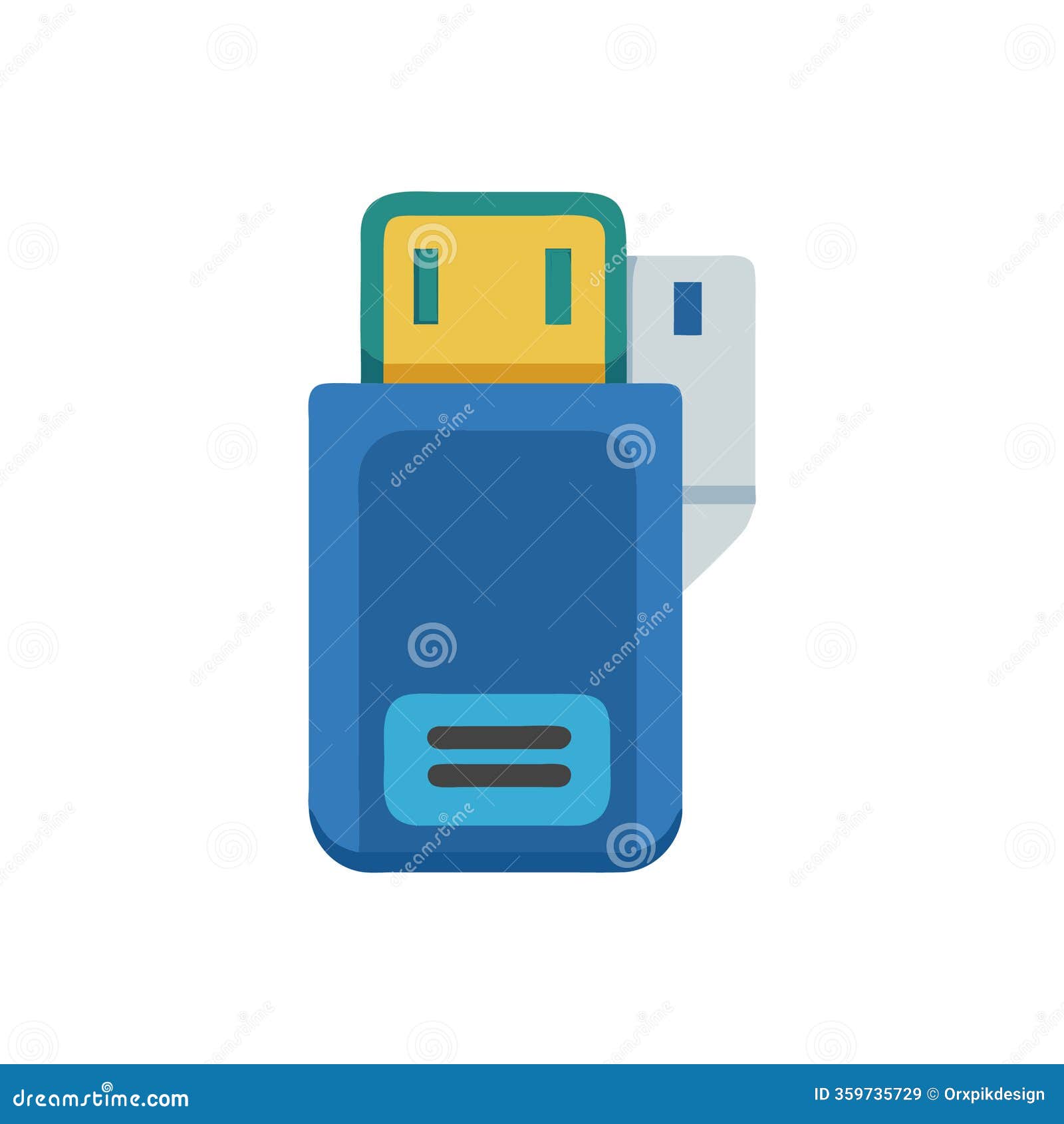 Innovative Flash Memory Card Reader Vector Icon Stock Illustration ...