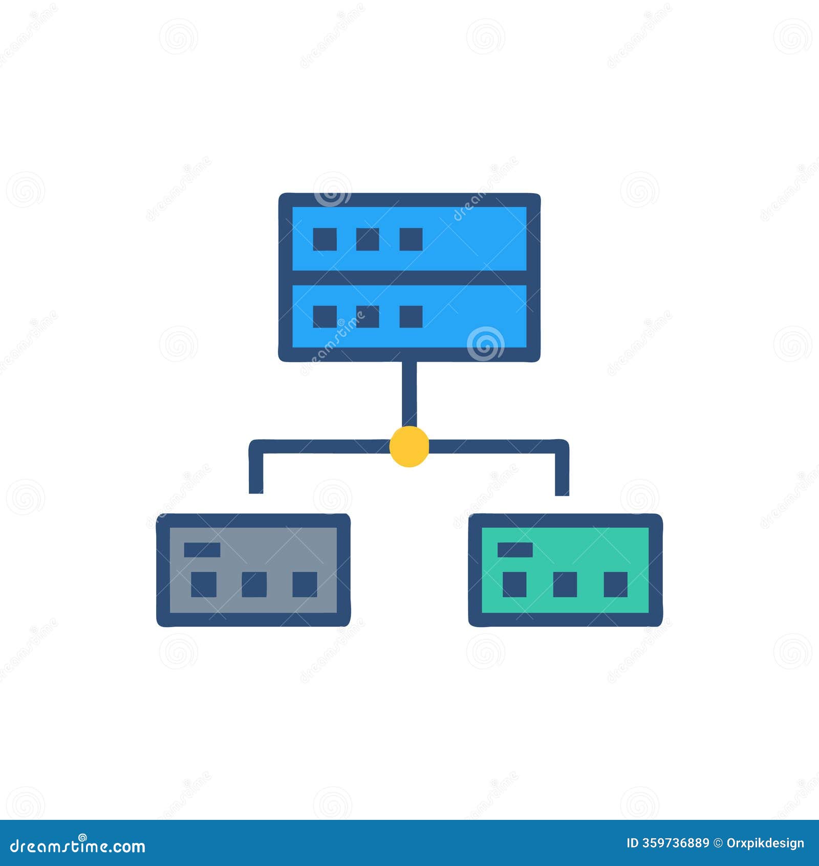 Network Switch Vector Illustration Isolated On White Background ...
