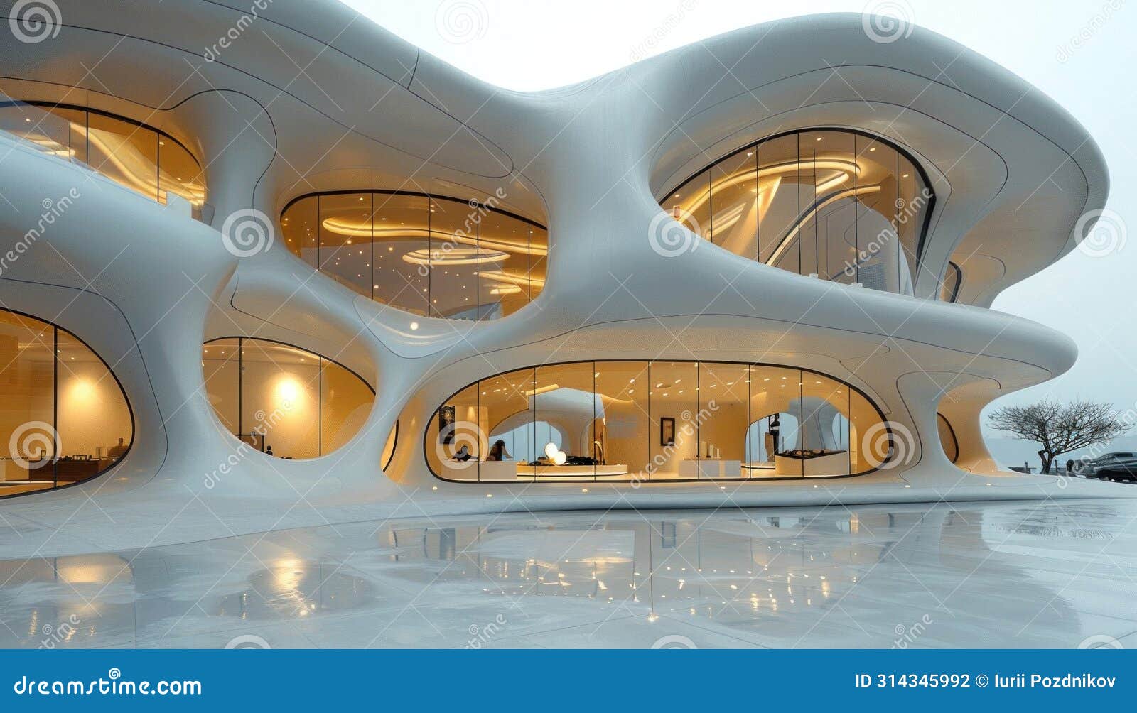 Innovative Design: Visualization of a Modern Museum Stock Photo - Image ...