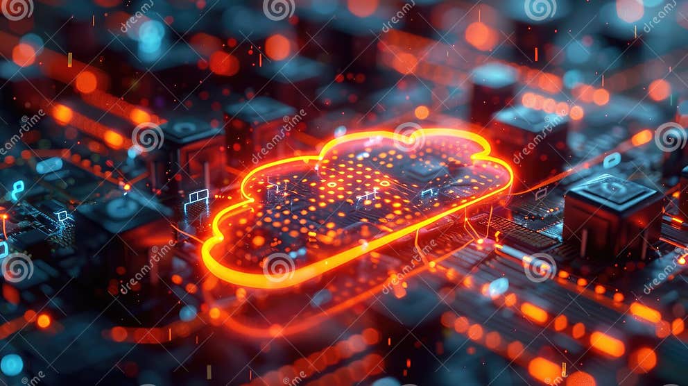 Innovative Digital Cloud Technology Symbolizing Modern Data Storage ...