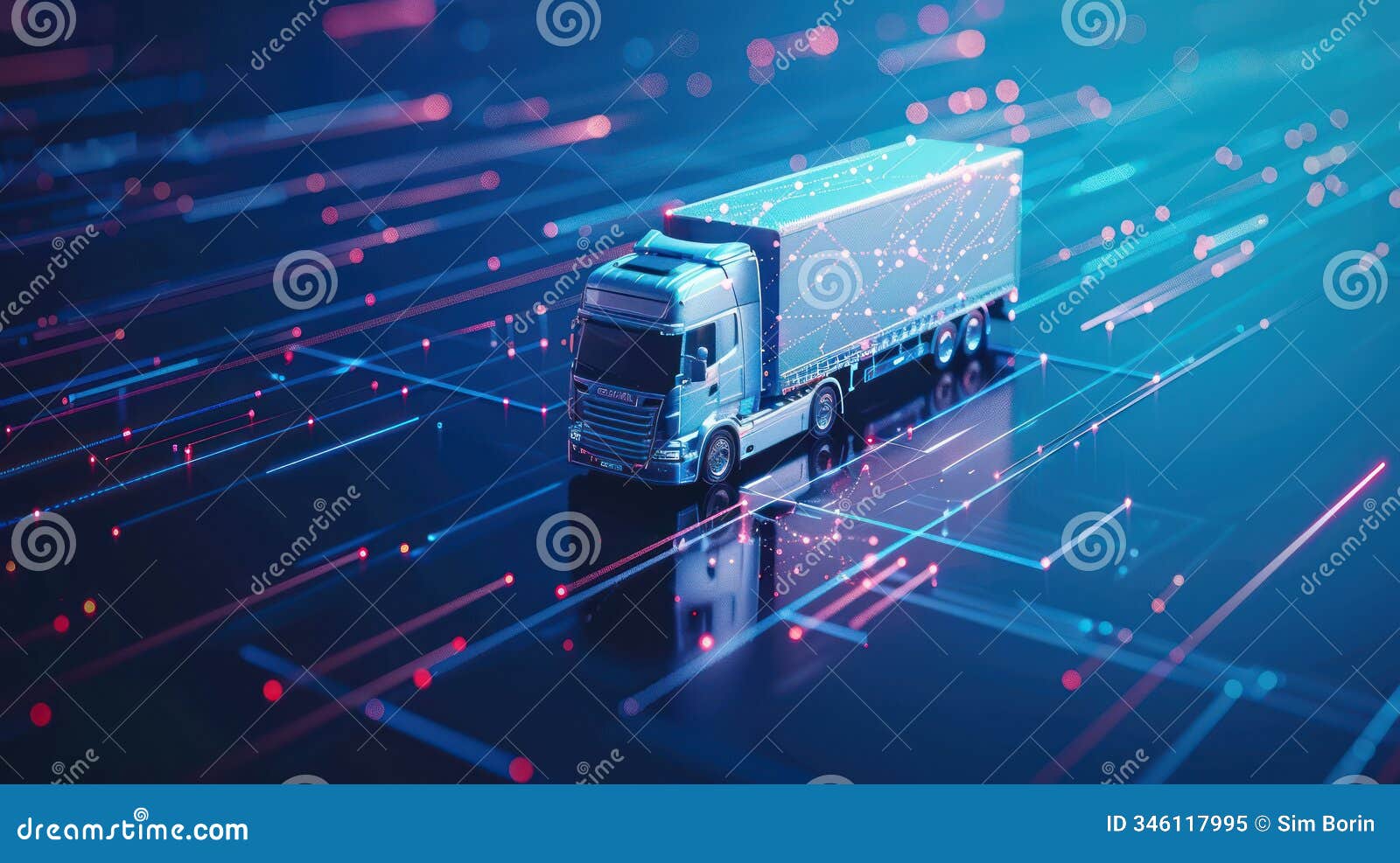 Innovative Distribution Concept Optimizing Logistics Stock Illustration ...