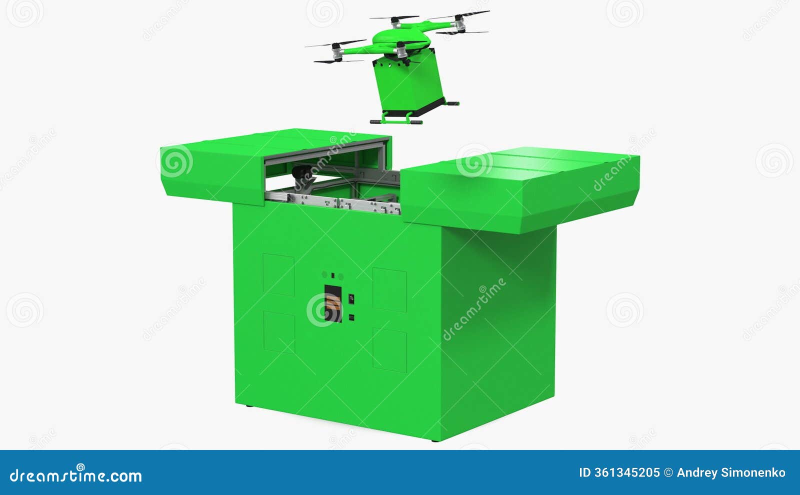 Innovative Drone Launch Station with Storage Bay Stock Image - Image of ...