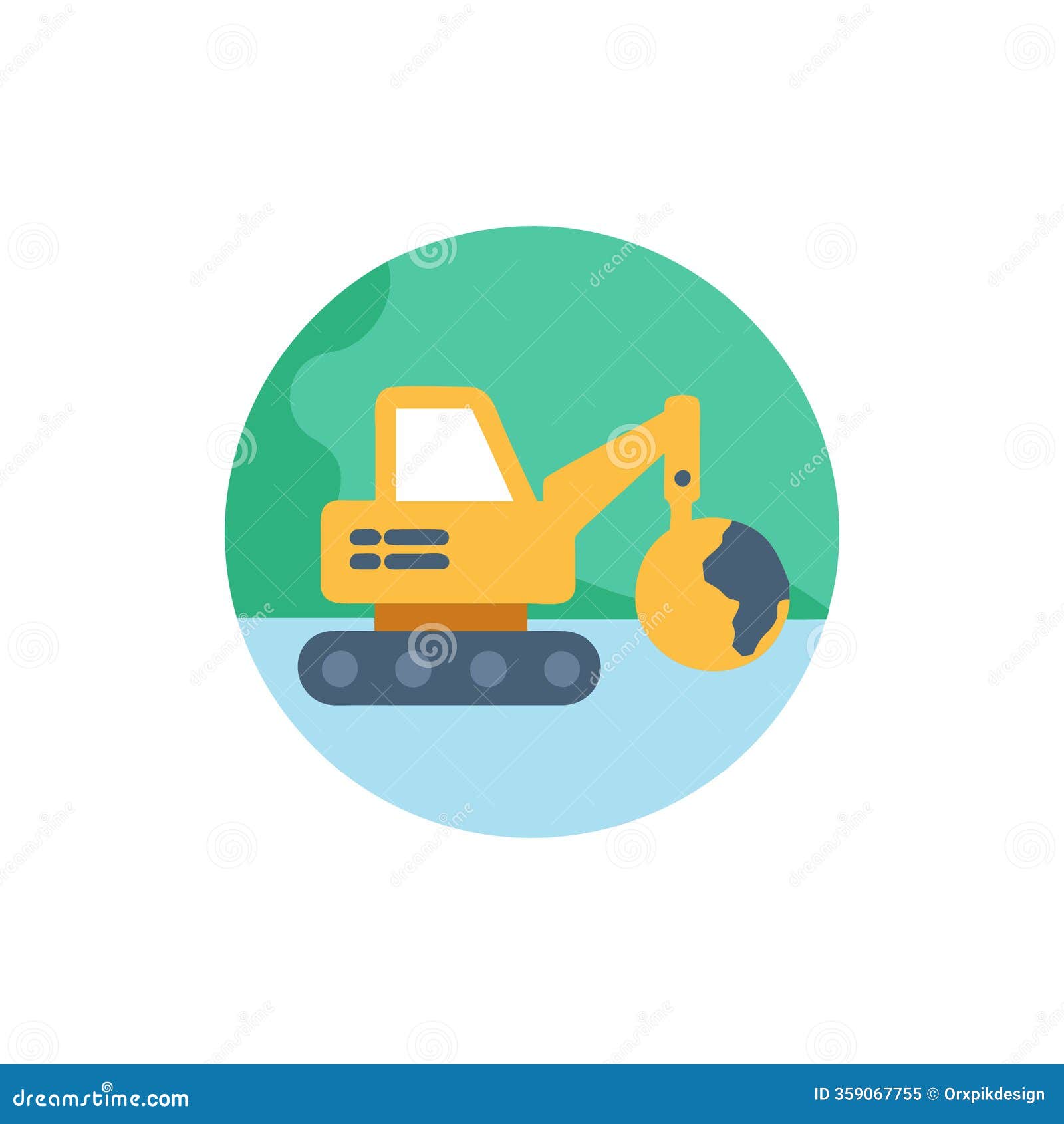 Innovative Earth Moving Machine Graphic Icon Stock Illustration ...