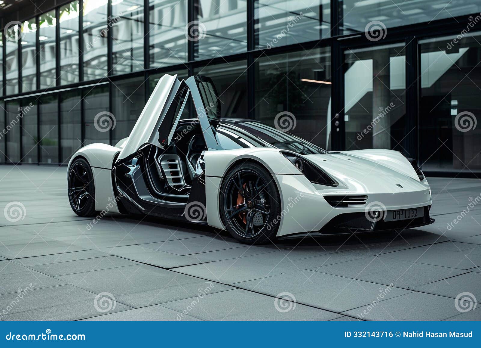An Innovative Electric Sports Car Prototype Stock Illustration ...