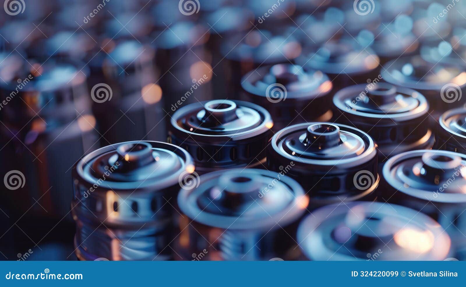 Innovative Energy Solutions in a Close-up of a Lithium-ion Cell Pack ...